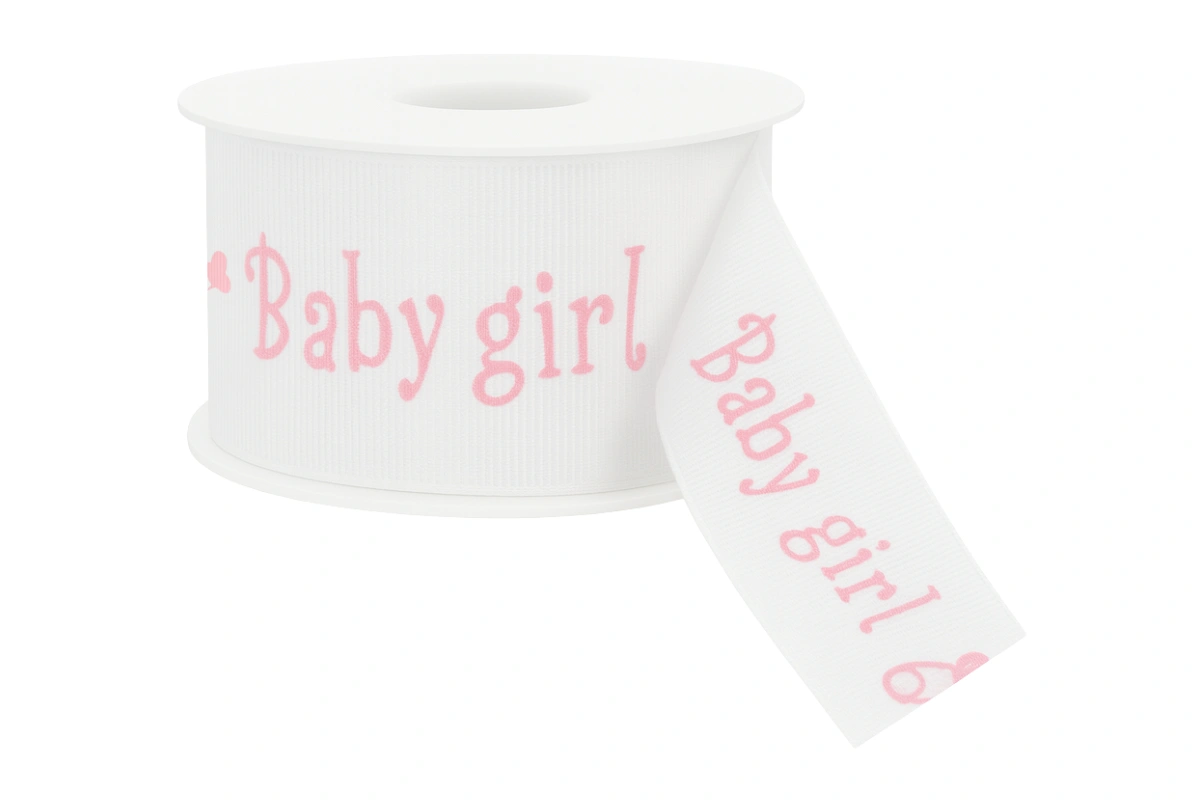 25mm BABY GIRL RIBBON - DOUBLE SIDED - Sold Per Metre - Cake ...