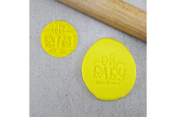 60mm Oh Baby Embosser Custom Cookie Cutters | My Dream Cake