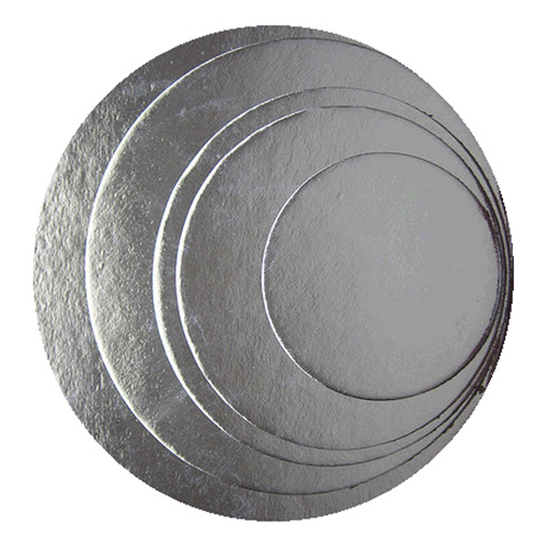 SILVER ROUND CARDBOARD CAKE BOARDS | My Dream Cake