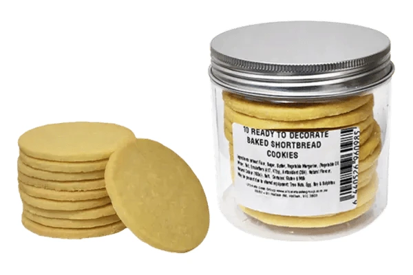 10 READY TO DECORATE BAKED SHORTBREAD COOKIES Bakels - PICK UP ONLY ...